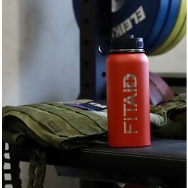 FITAID Insulated Bottle - Red 32oz
