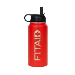 FITAID Insulated Bottle - Red 32oz
